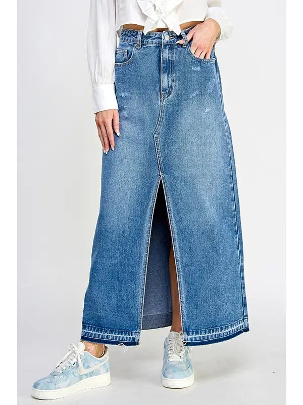 marsha long denim skirt – Meghan Ashley Designs